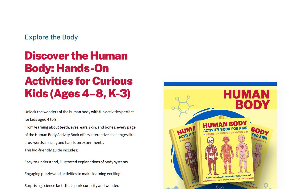 "Fun Learning with the Human Body Activity Book!"